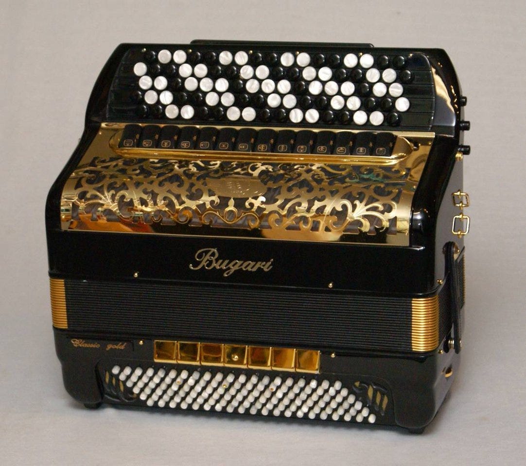 Dragspel beg Bugari Classic Gold 4-k cassotto Fraktfritt | Blocket
