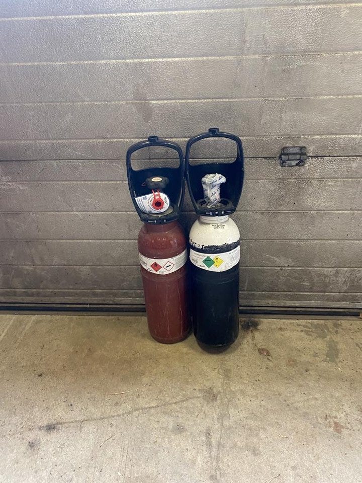 Friköpta 5L gasflaskor | Blocket