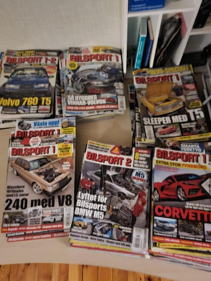 Bilsport - tidningar . Sweden Rock , Hälge | Blocket