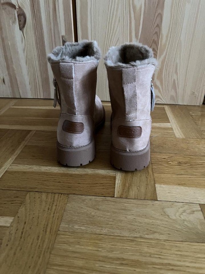 Mocka Beige Kängor mudd i Se Mått blixt lås Helt Nya Oanvända | Blocket