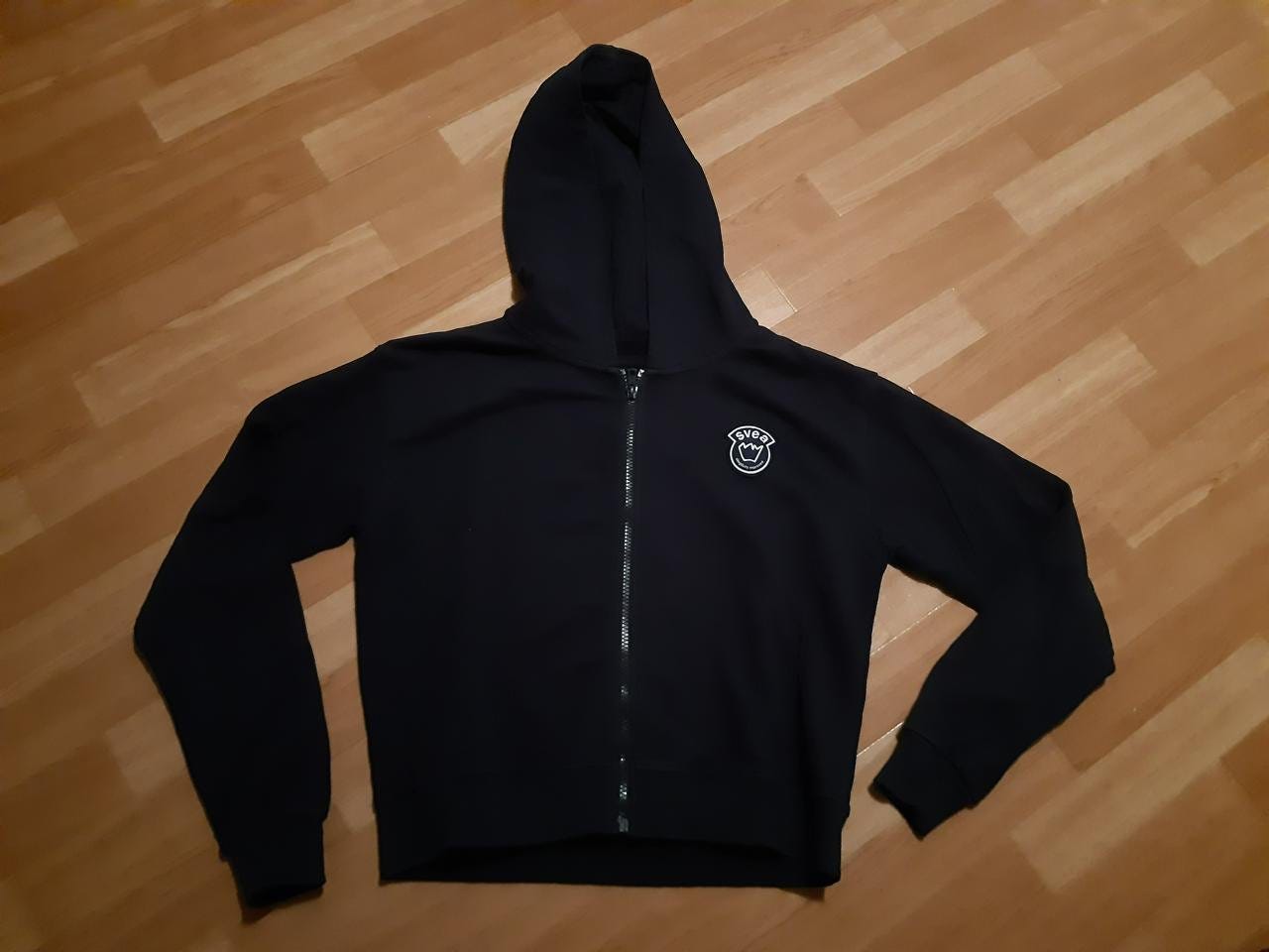 SVEA blå hoodie / huvtröja k malaga zip hood stlk 160 | Blocket