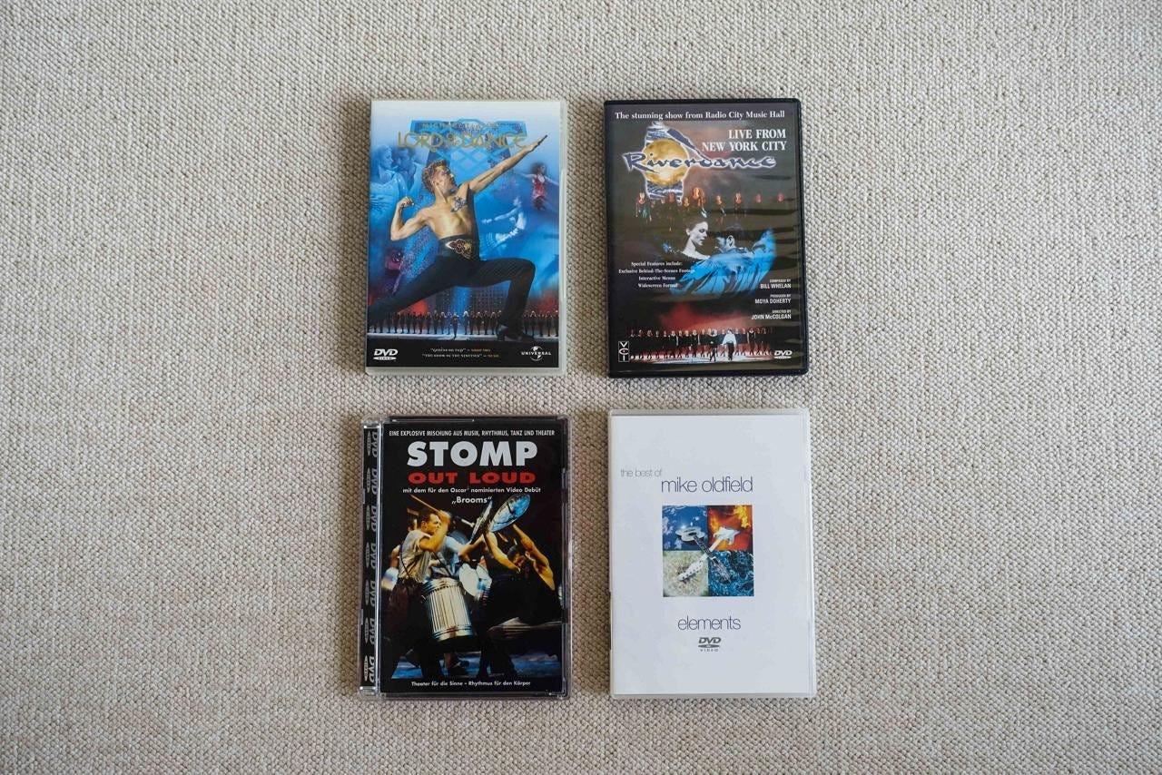 DVD Riverdance, Mike Oldfield, Stomp | Blocket