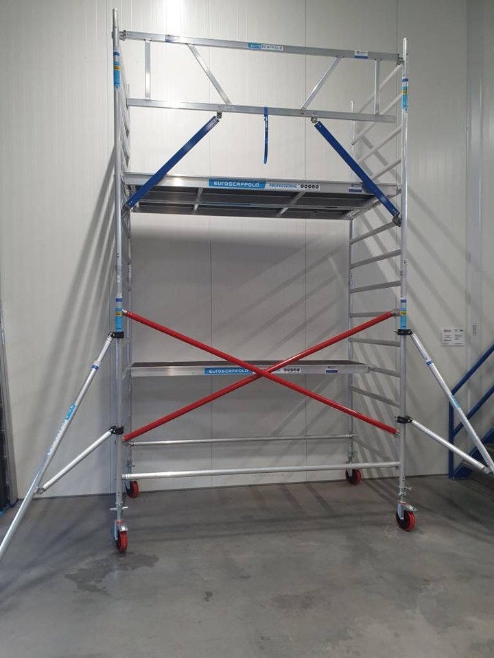 Byggställning 135 x 250 x 5,2 arbetshöjd | Blocket
