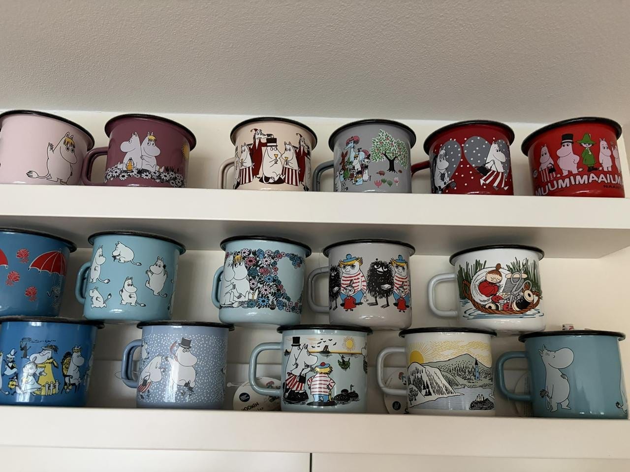 Mumin muggar i emalj | Blocket