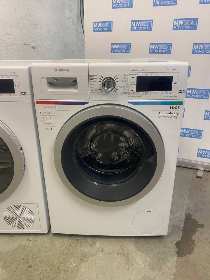 Tvättmaskin - Bosch Serie 8 , i-Dos , 9kg | Blocket