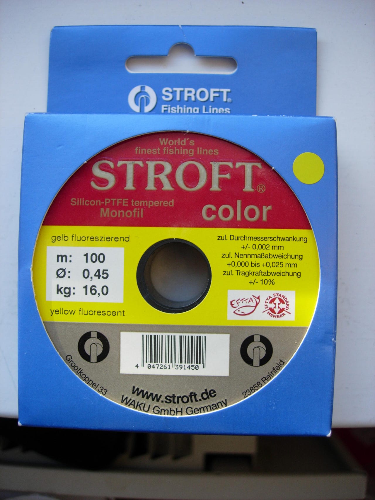 Ny STROFT Color Fluorescerande Fiskelina 100 m 0,45 mm 16,0 kg | Blocket