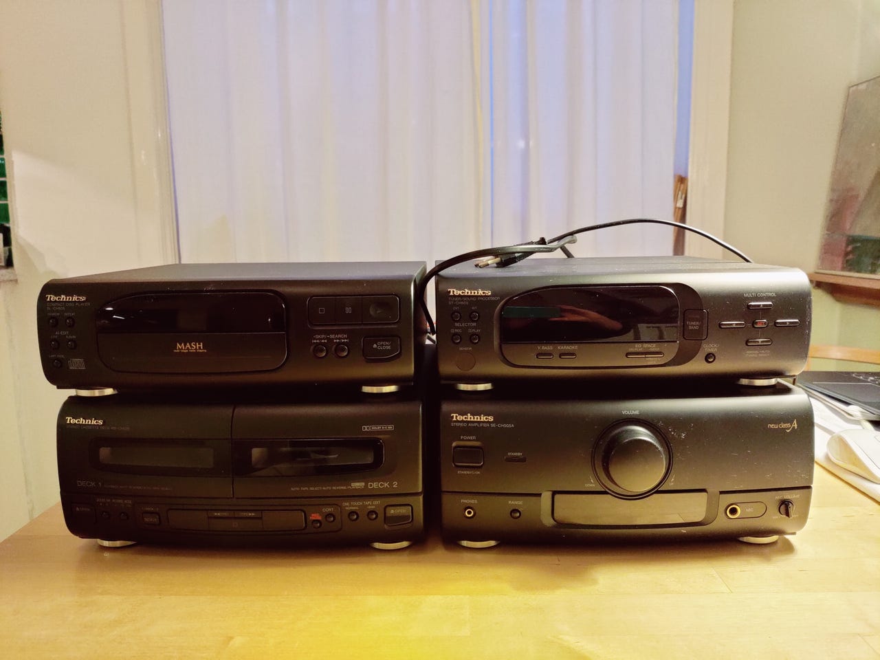 Komplett Technics CH‑505 stereoanläggning + högtalare & fjärr ...