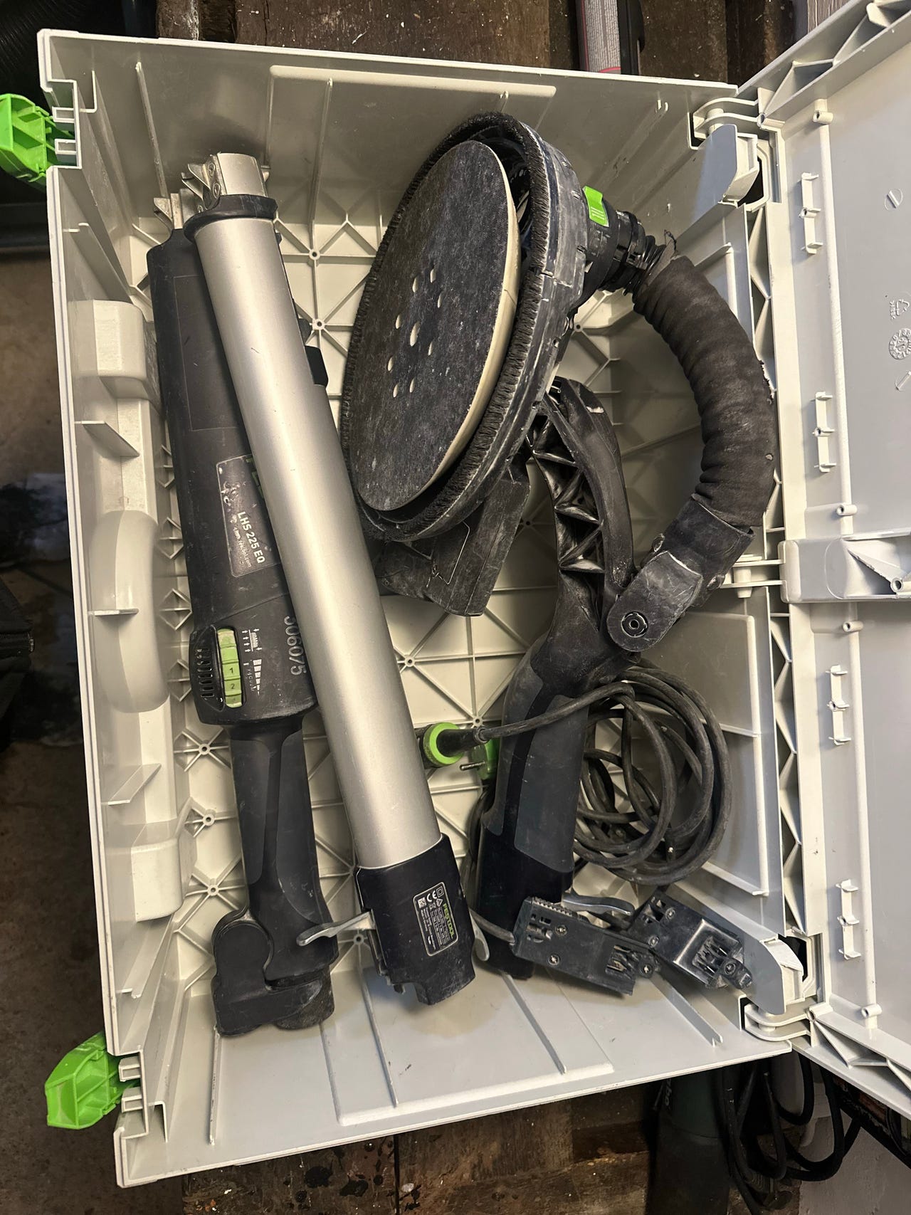 Festool LHS 225 EQ Excenterslipmaskin/Giraff slip för väggar o tak ...