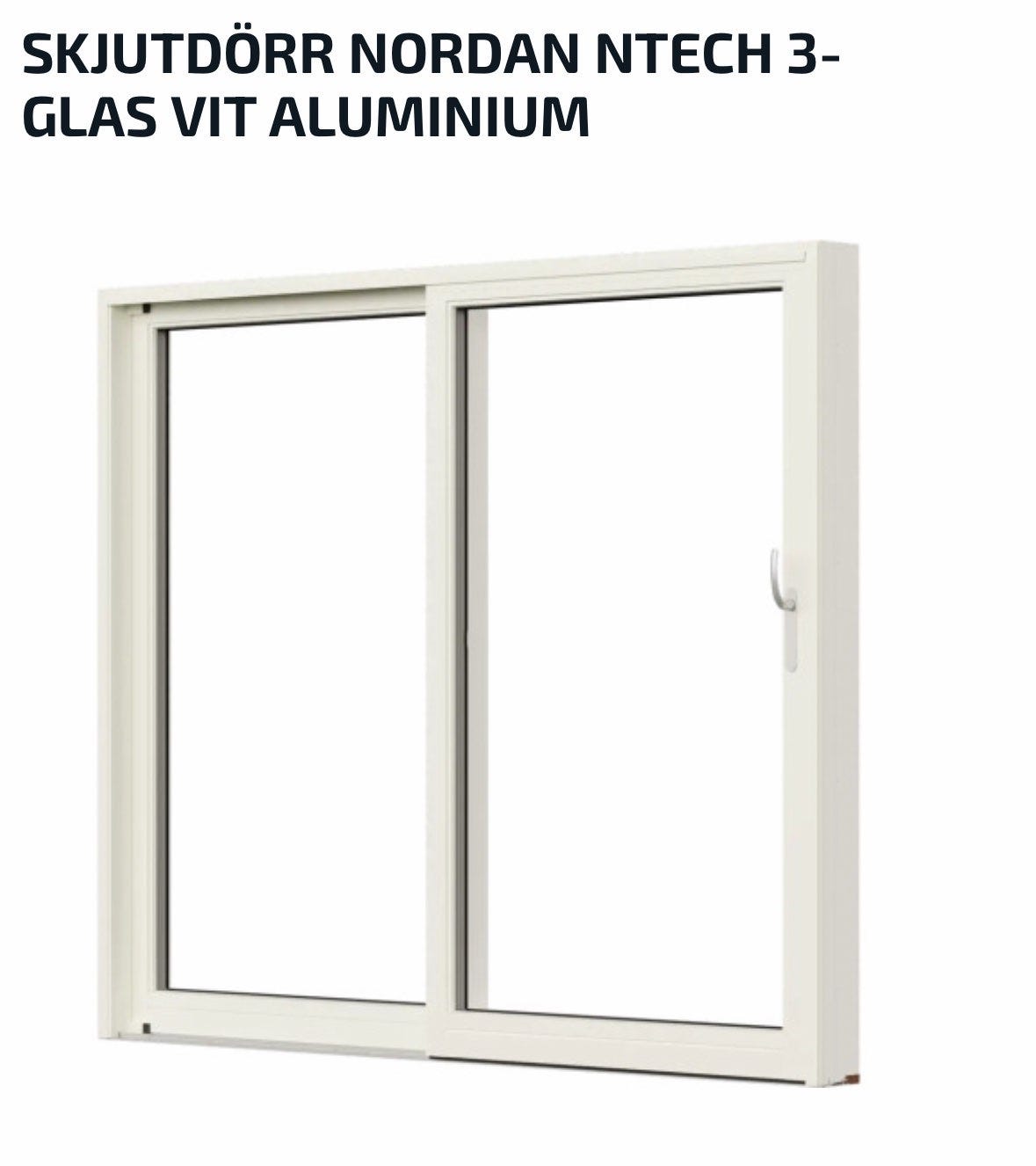 Nordan N-Tech Skjutdörr 220x200 cm Vit Trä & Aluminium | Blocket