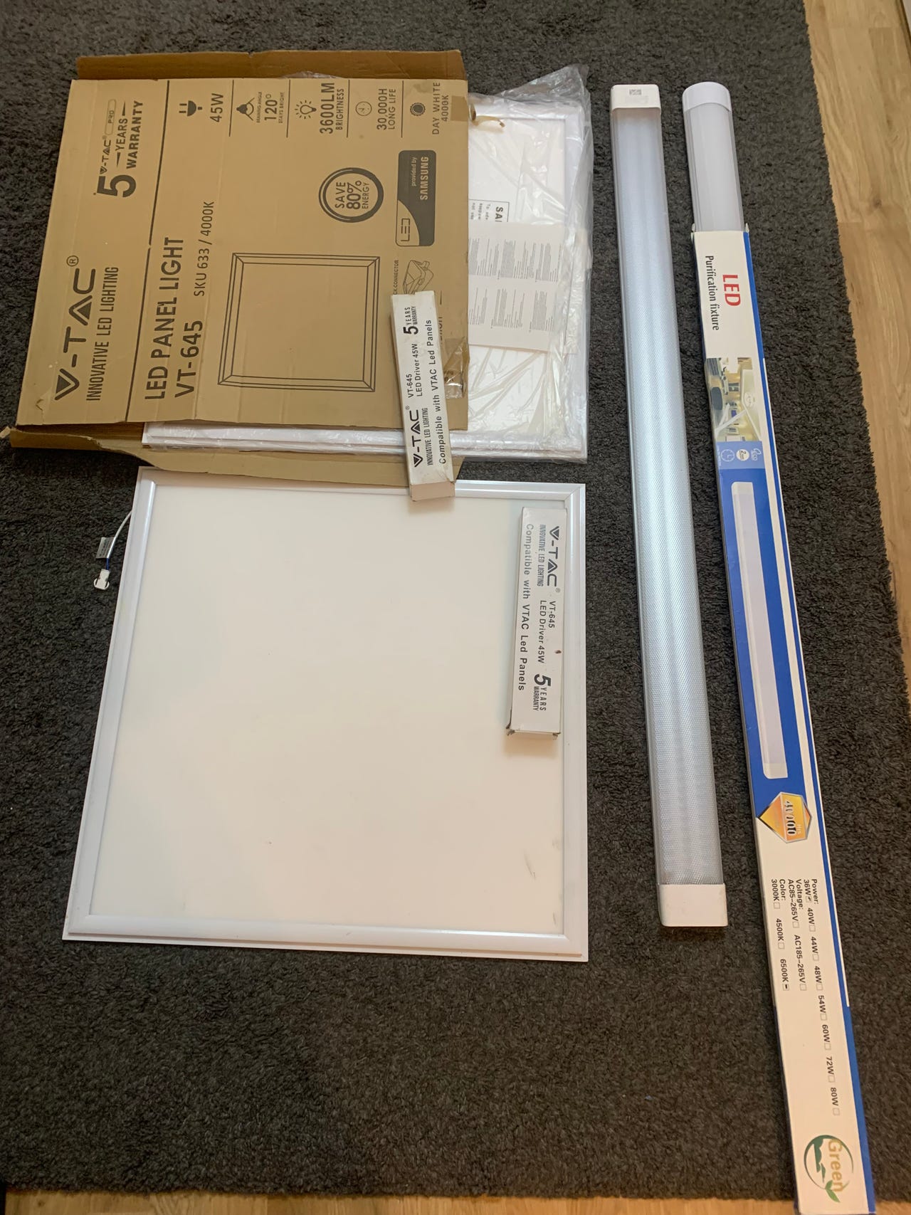 LED Panel 60x60 cm o LED belysning lampa avlånga 2st tak belys | Blocket