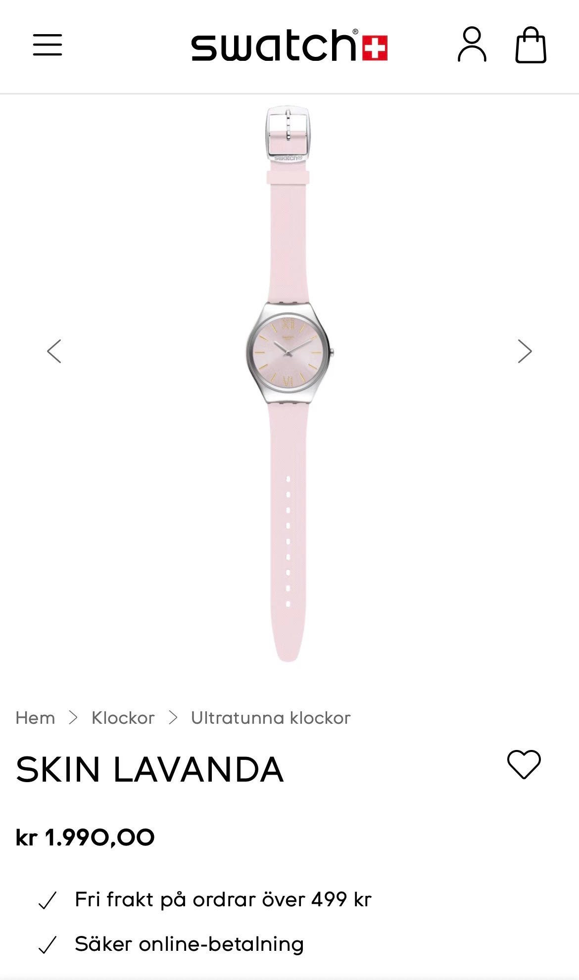 Swatch Skin Lavanda Klocka Rosa | Blocket