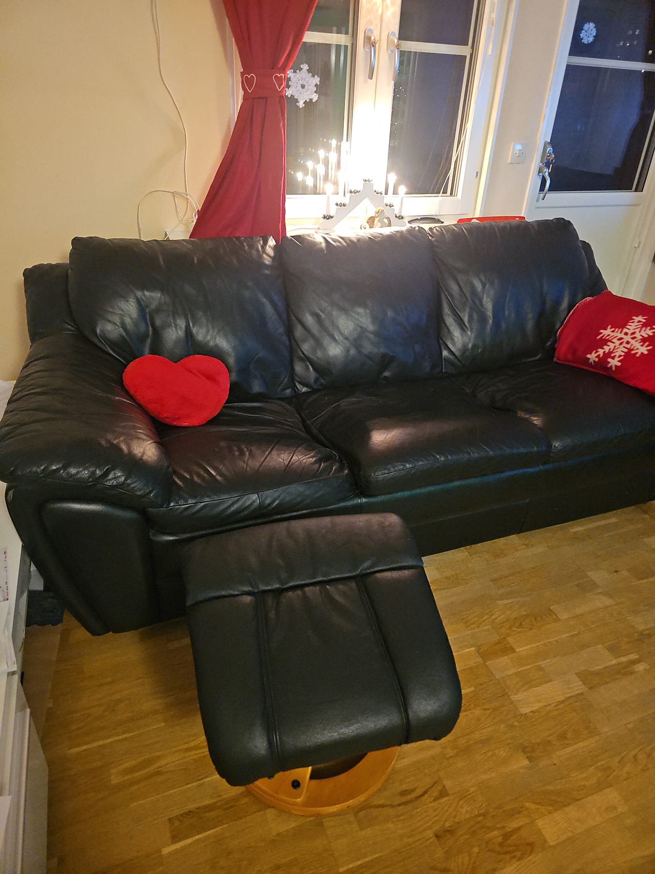 Svart skin soffa | Blocket