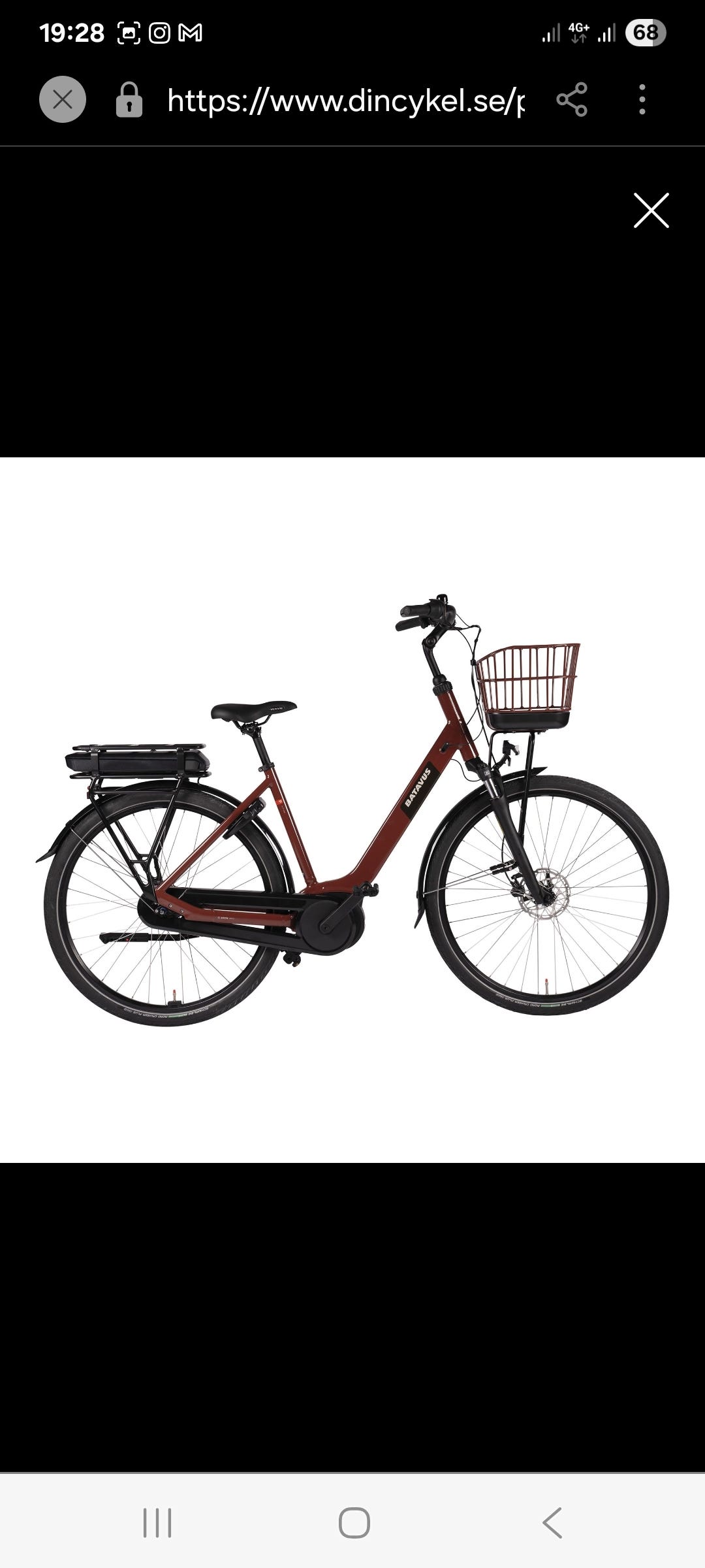 Batavus Altura Ego Plus Elcykel Mörkröd 56 Aluminium Kvinna | Blocket