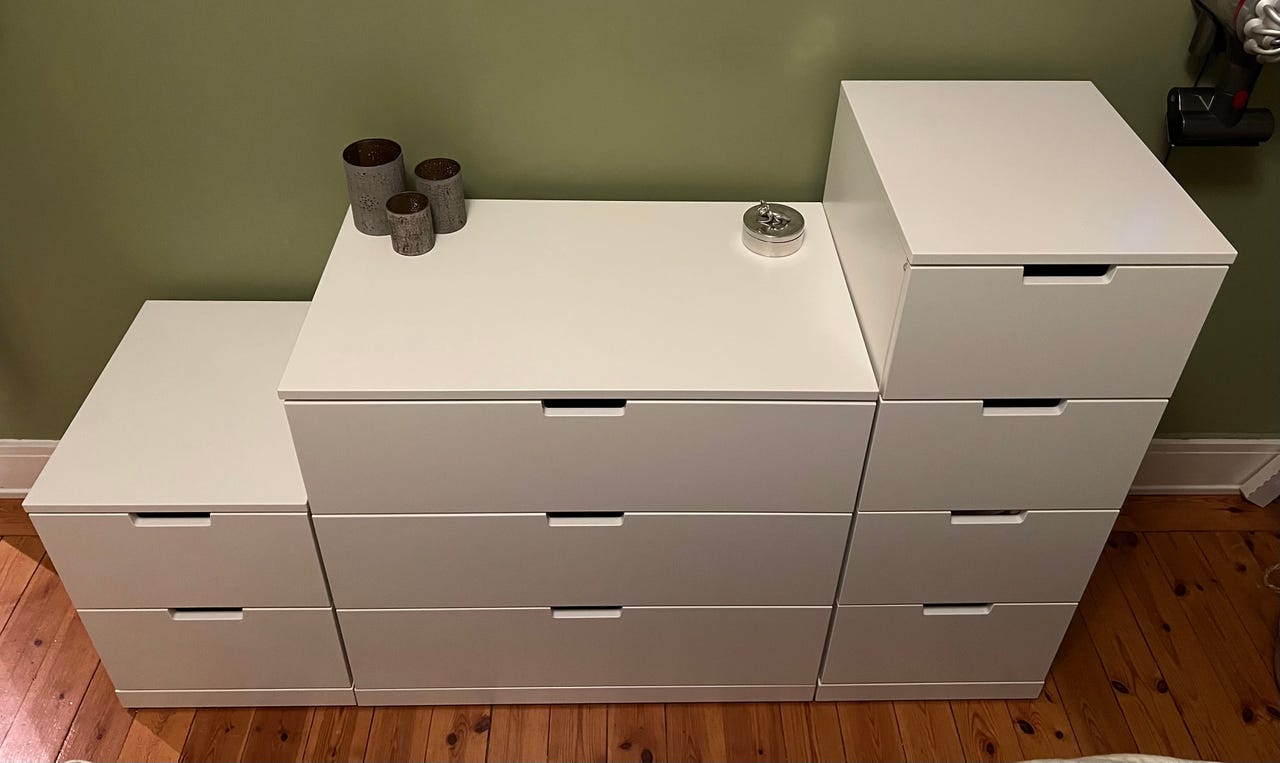 Byrå IKEA NORDLI - 9 lådor vit | Blocket