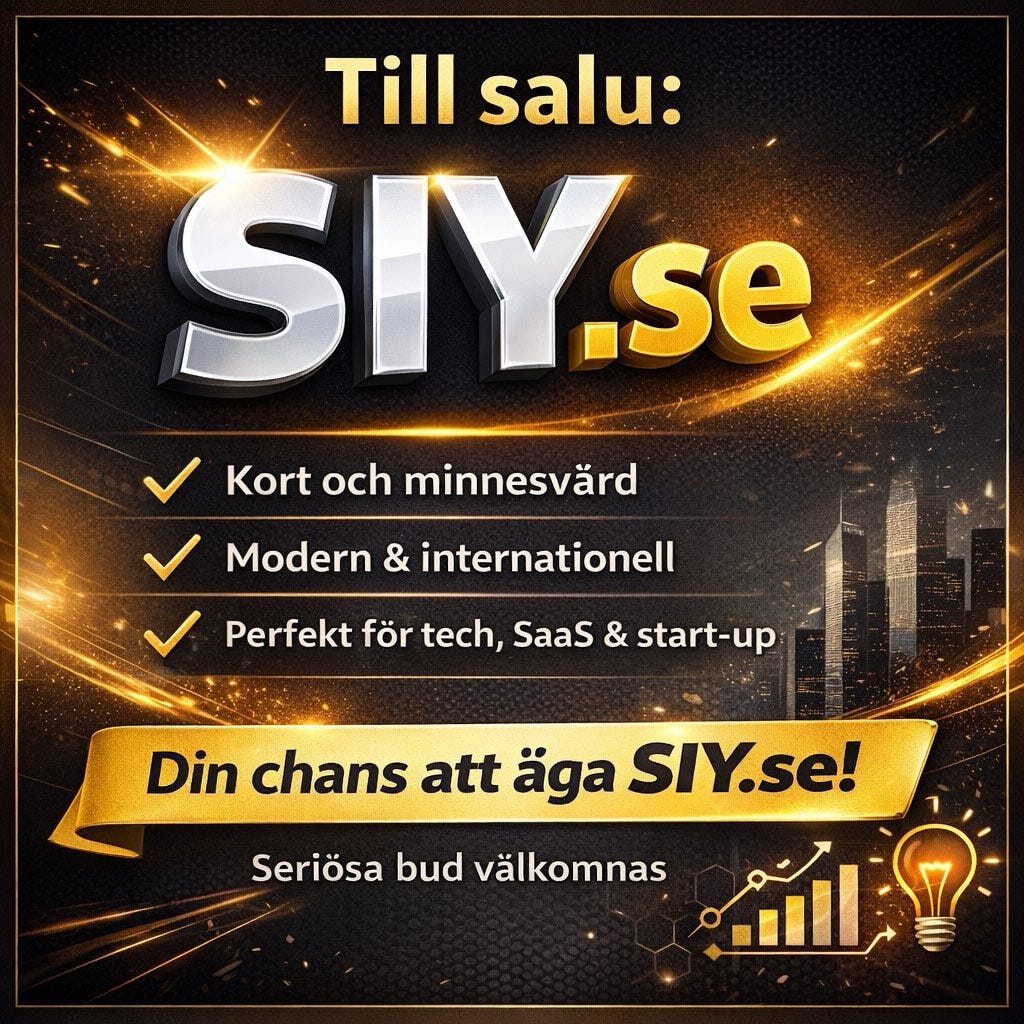 siy.se – Kort 3-teckens .se-domän med stark varumärkespotential | Blocket