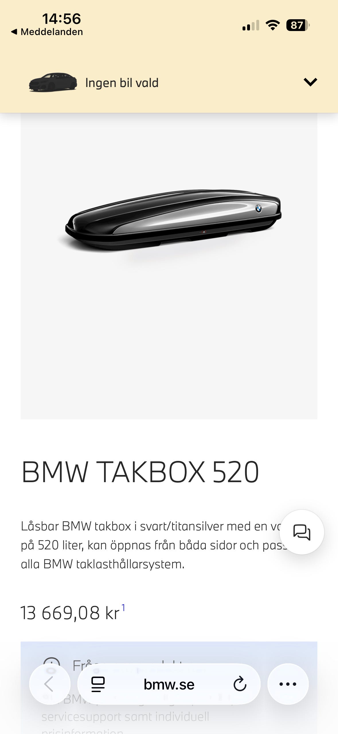 BMW Takbox 520 svart/titansilver 520 liter | Blocket