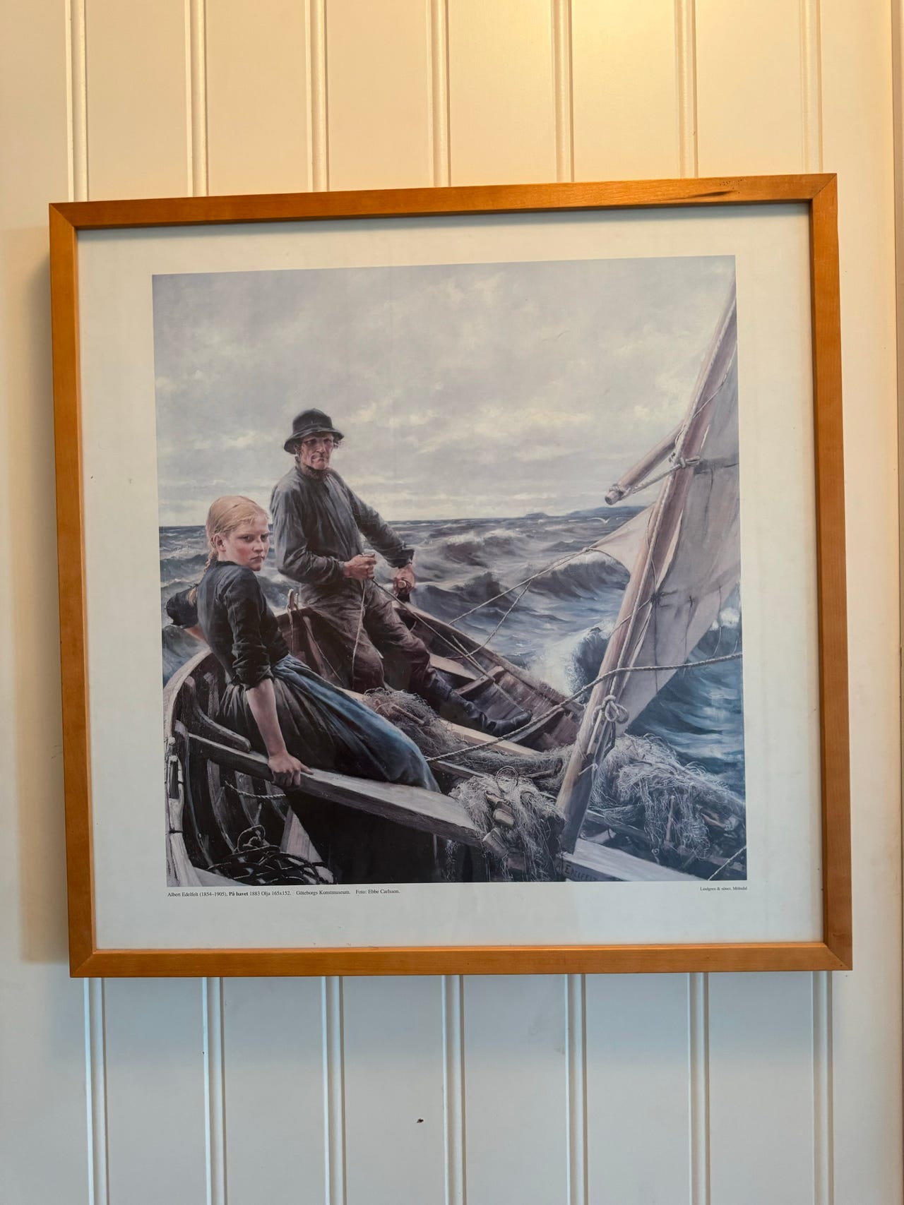 Tavla Albert Edelfelt - På havet - kopia, foto Ebbe Carlsson | Blocket