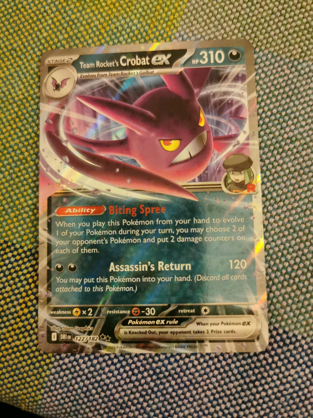 Team Rocket’s Crobat ex 122/182 – Ultra Rare, brutal holo 🔥 | Blocket