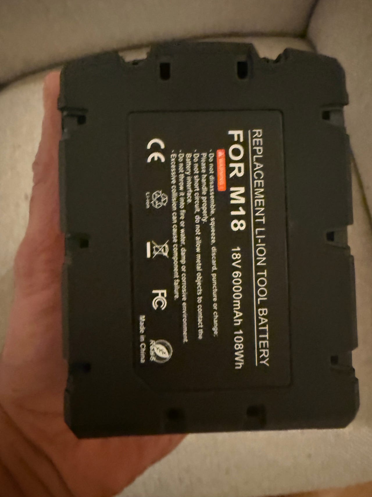 Milwaukee M18 kompatibla batterier – 18V 6.0Ah (2 st) | Blocket