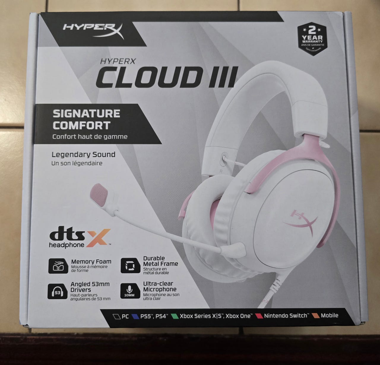 HyperX Cloud III White/Pink | Blocket