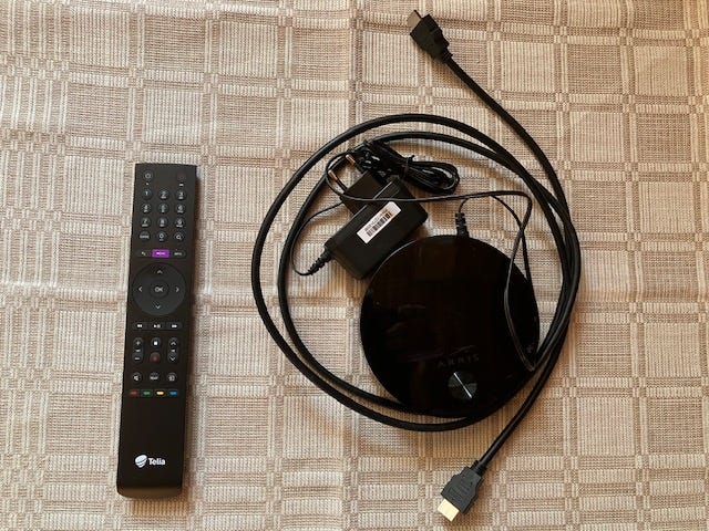 Telia Tv-box med fjärrkontroll, nätverkskabel och HDMI-kabel | Blocket