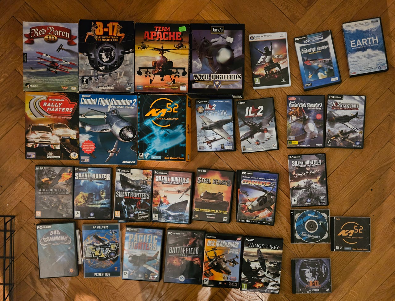 PC-spel – flyg- & militärsimulatorer (ca 25 titlar) | Blocket