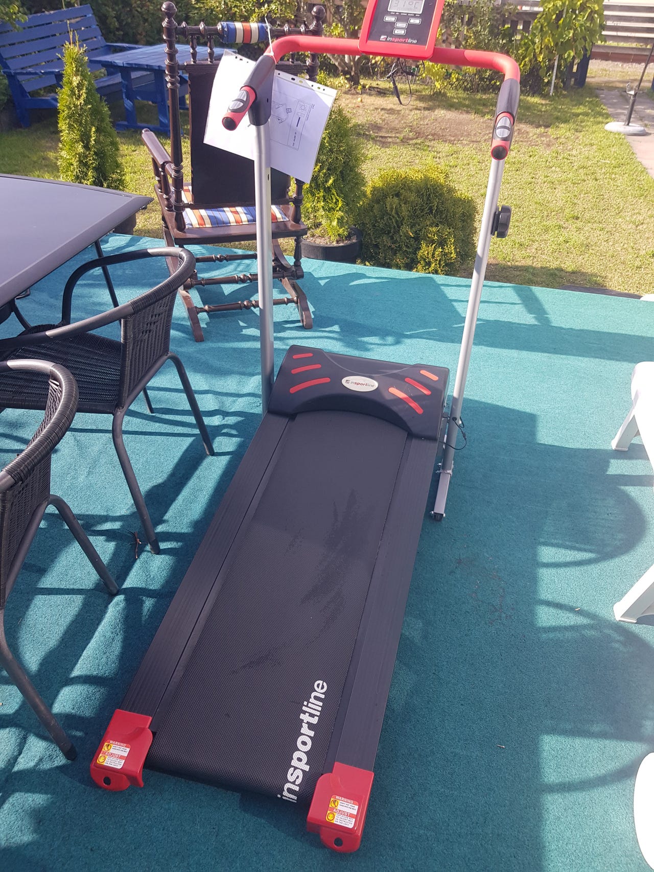 Insportline Sport Treadmill Svart och Röd | Blocket