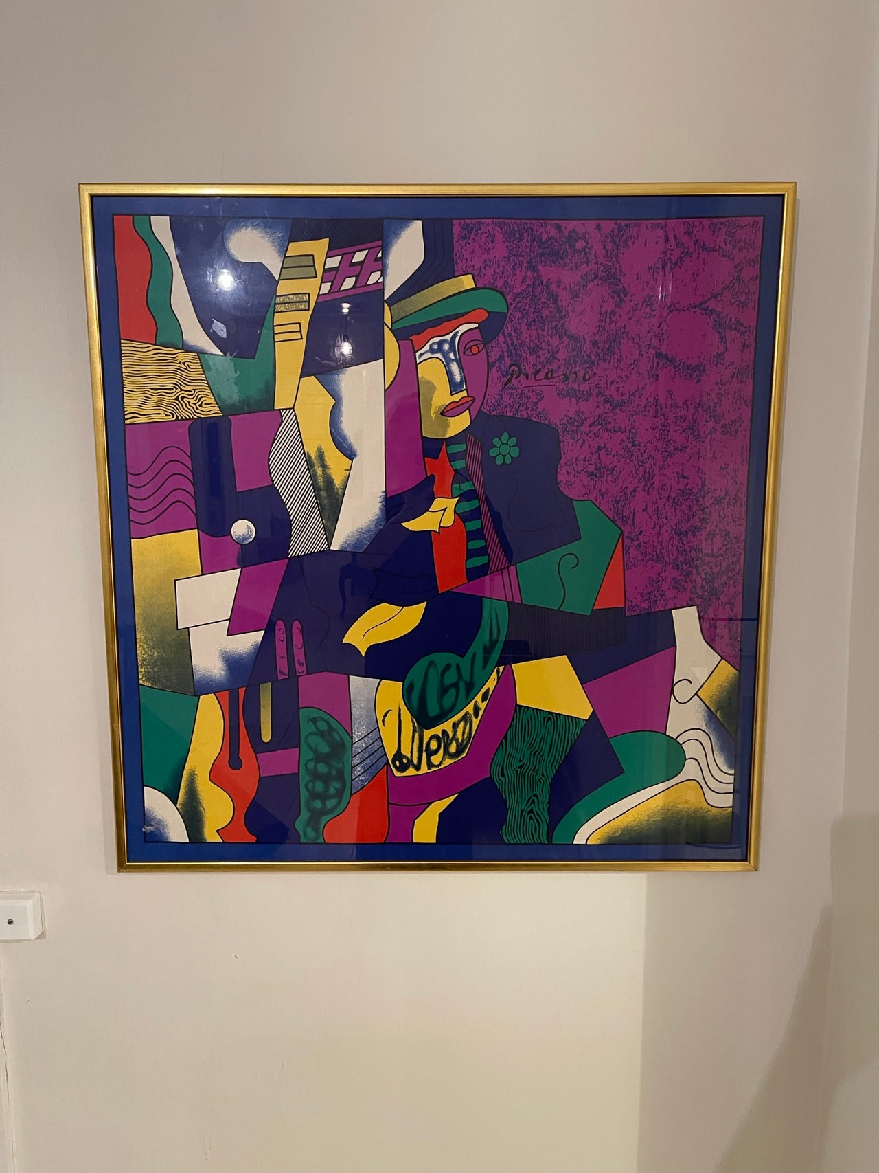 Pablo Picasso Konstverk Färgglad Kubistisk Tavla, | Blocket
