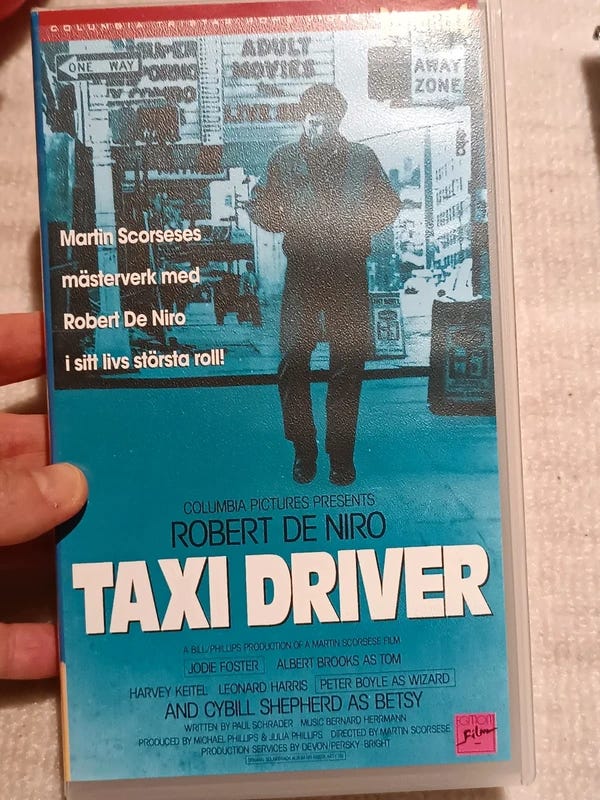 Taxi Driver VHS-film Robert De Niro Jodie Foster | Blocket