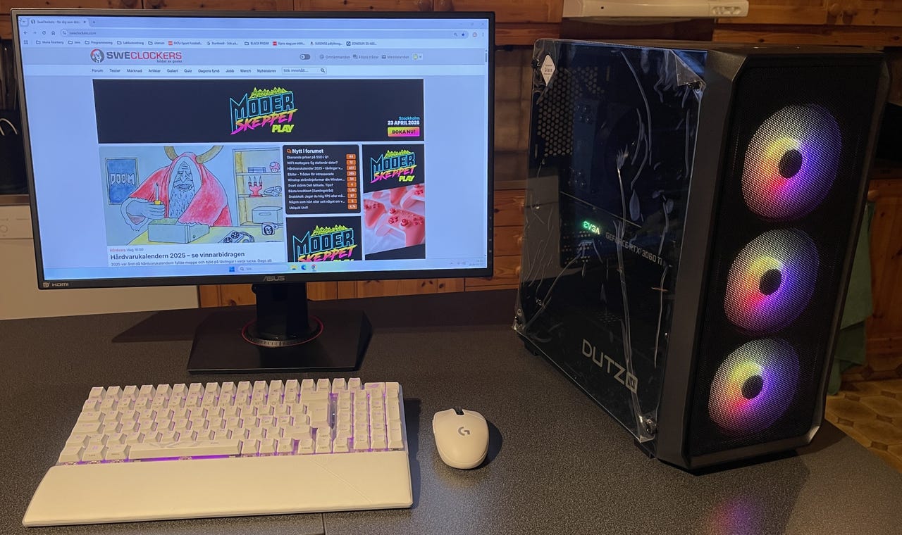 Speldator i5-12600K, RTX3060Ti, 32GB, 480GB, Win11 Pro + 27" 165Hz ...