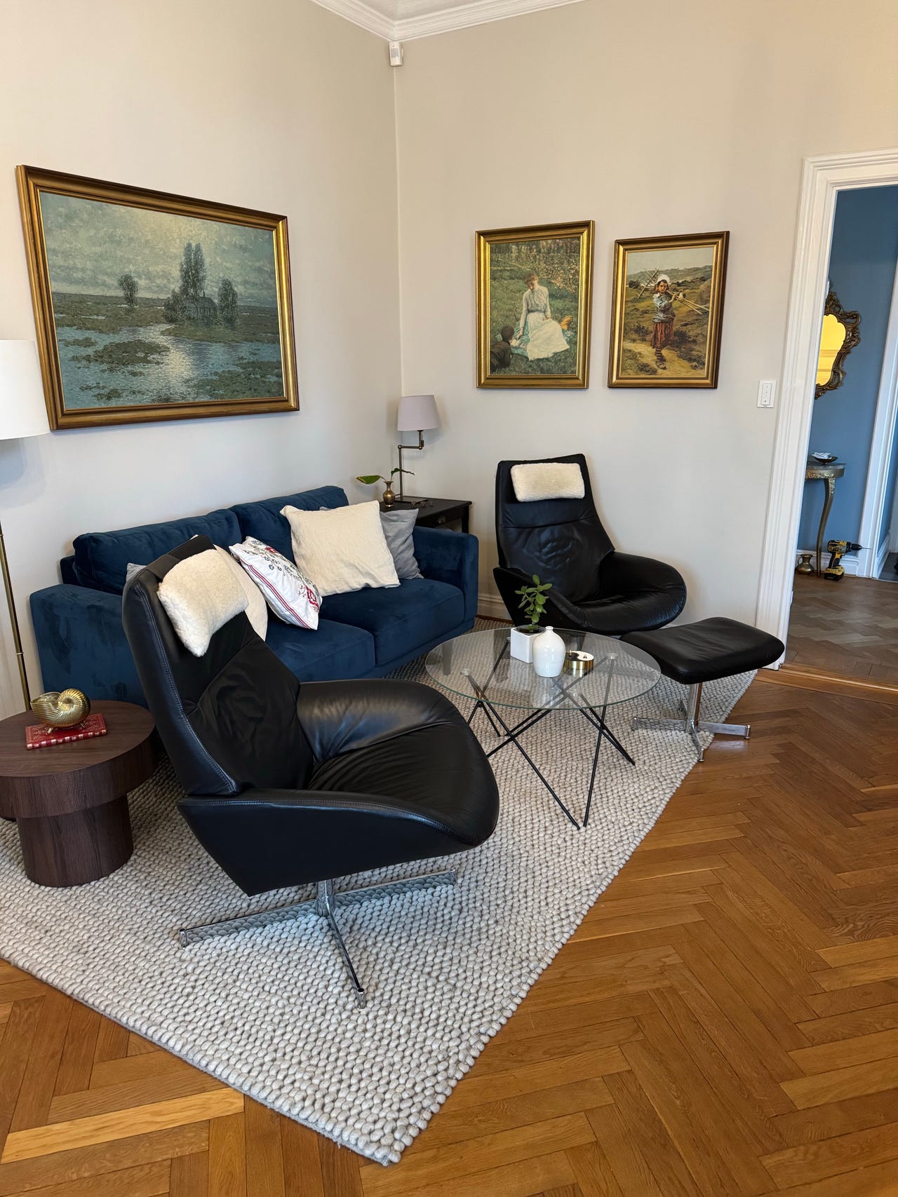 2st fina fåtöljer i svart skin | Blocket