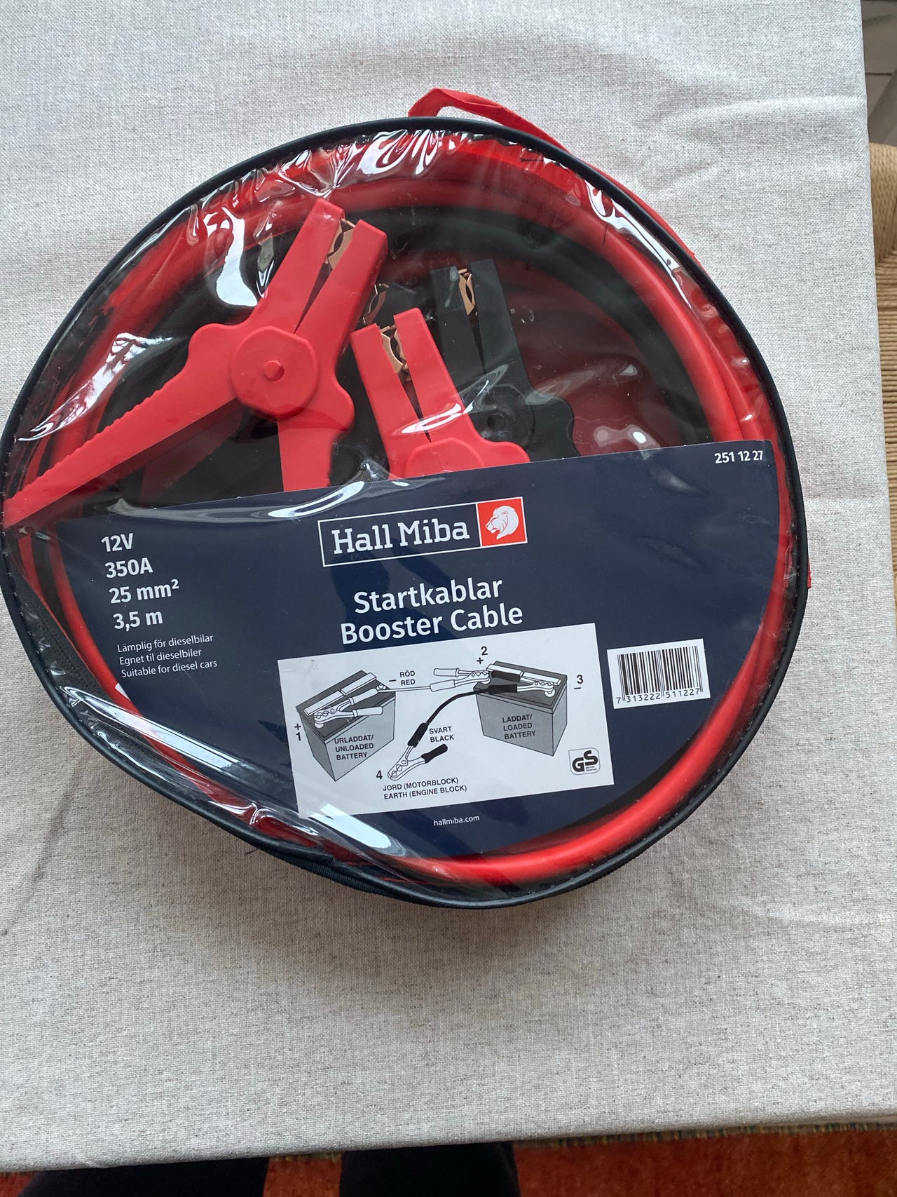 Startkablar för dieselbil Häll Miba 12V 350A 3,5 m | Blocket