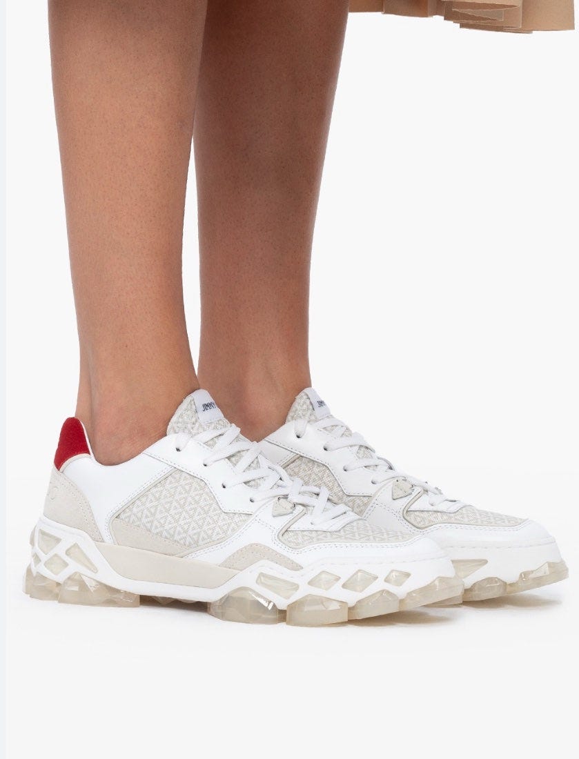 Jimmy Choo White Diamond x Trainer Sneakers 40 | Blocket