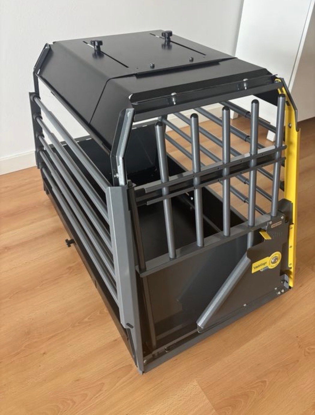 MIMsafe VarioCage Single XXL – krocktestad hundbur för bil, metall grå ...