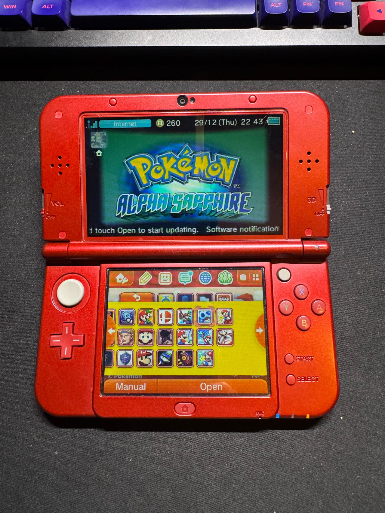 Modded New Nintendo 3DS XL / LL – Red – Top IPS Screen (Rare) – 256GB ...