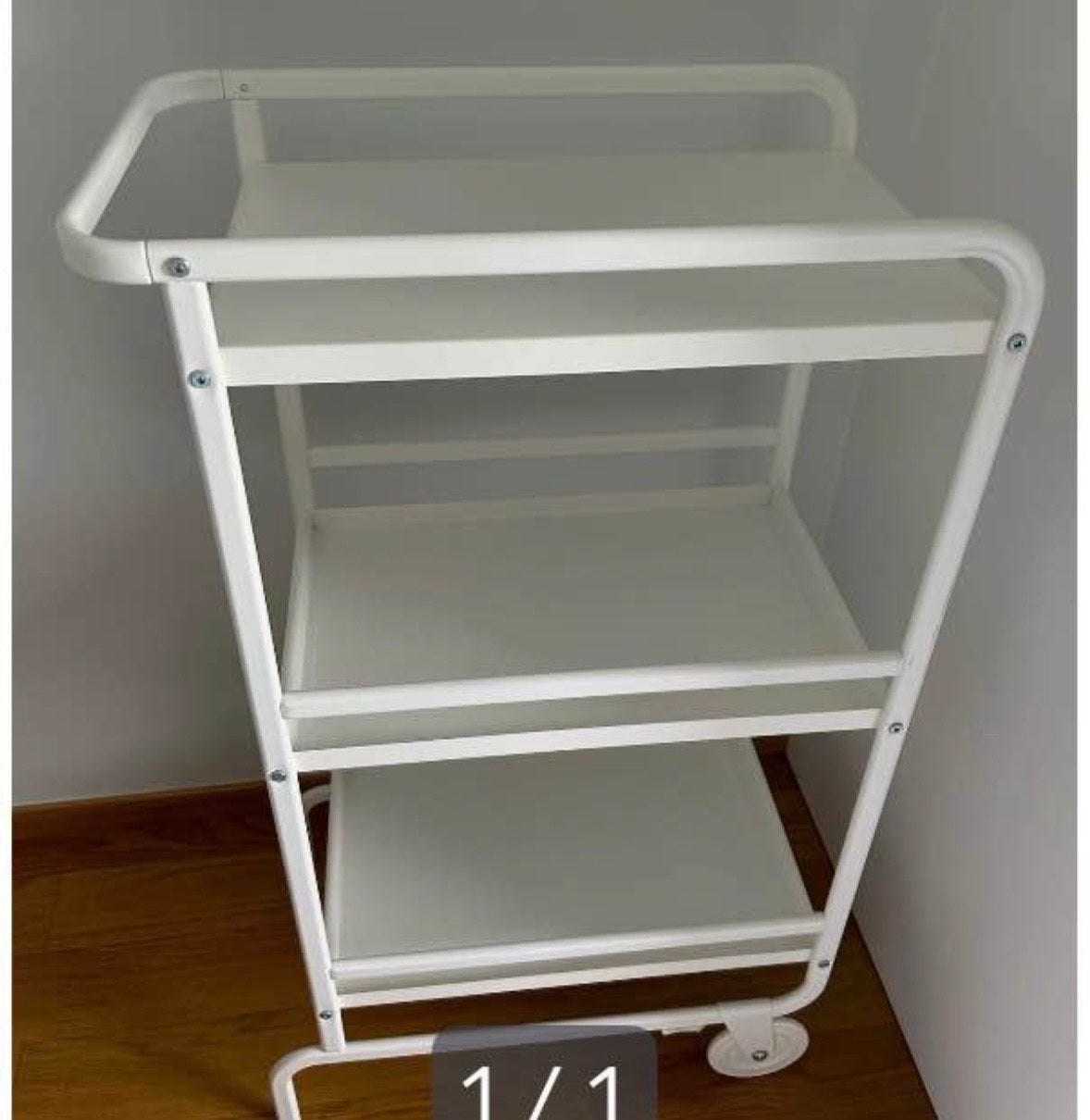 IKEA rullvagn vit metall | Blocket