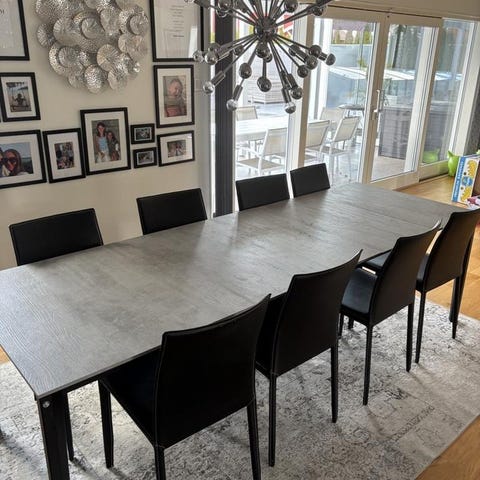 Mio matbord Edge 2x1 m . Två stycken iläggsskivor a’ 50 cm | Blocket