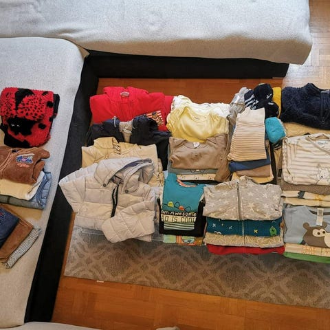 Stort klädpaket till pojke storlek 50 och 56. (56st plagg) | Blocket