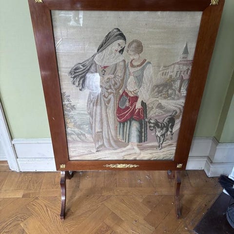 Antique, 2 Light Cast Brass Wall Sconce, Limoges Sevres Style | Blocket