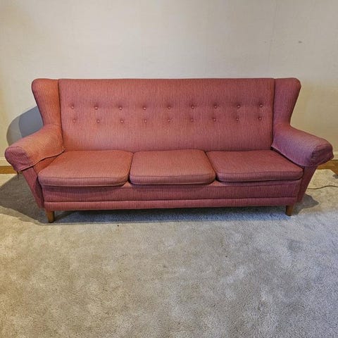 Jättepaddan – 2 fåtöljer + 2 fotpallar (Carl Malmsten) | Blocket