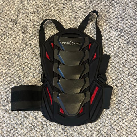 Warp (Stadium) Alpint Ryggskydd 50cm (typ 9-13år) Junior svart och vit ...