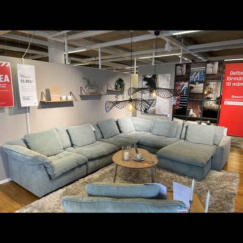 Bellora 3-sits soffa med fot pall | Blocket