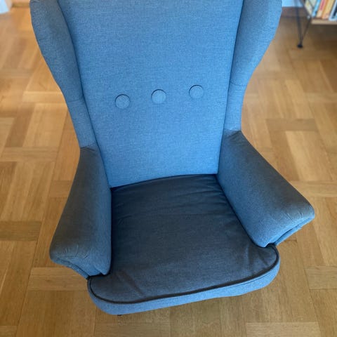 IKEA Barnfåtölj grå | Blocket