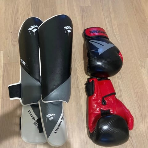 Fighter BAC Boxningsskydd blå och svart | Blocket