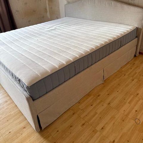 IKEA queen size bed with mattress | Blocket