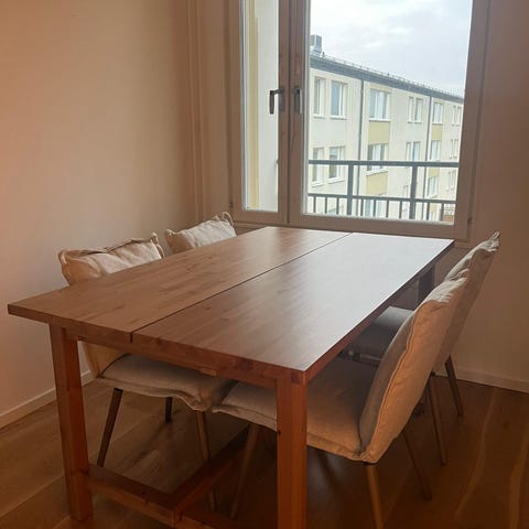 NORDVIKEN drop-leaf table in white. | Blocket