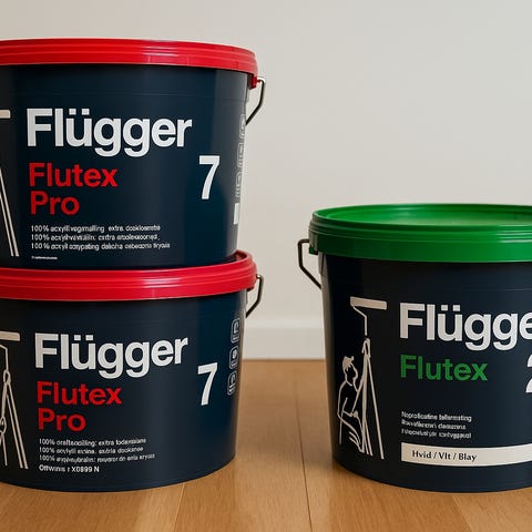 Flügger Flutex Pro 7 – Offwhite S0500-N – Nästan full hink (ca 11,4 kg ...