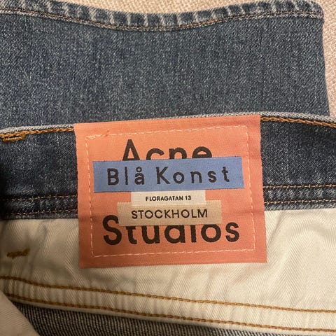 Acne Studios W31 L32 Japanese Indigo Selvedge Denim | Blocket