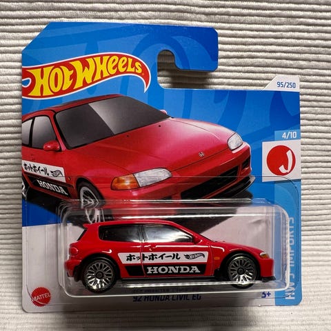 Hot Wheels ’90 Honda Civic EF VTEC blå leksaksbil | Blocket