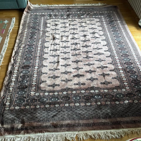 Handknuten ullmatta Bokhara-stil 62 x 90 cm | Blocket